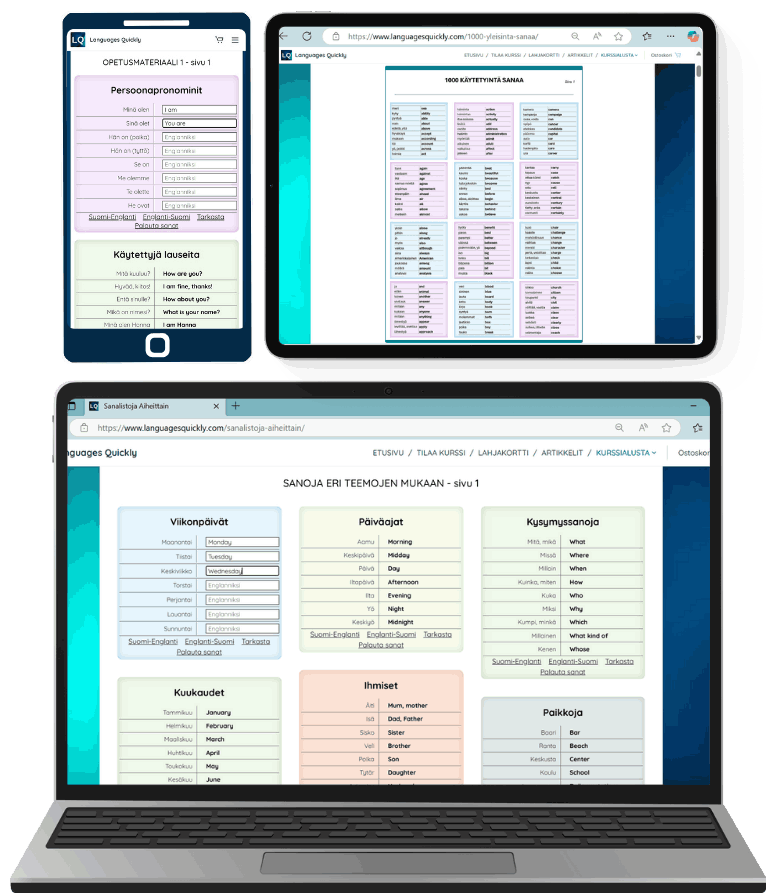 Englannin ja espanjan verkkokurssit | Aloita uuden kielen oppiminen